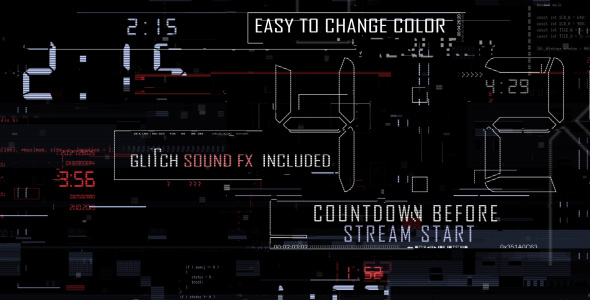 Digital Glitch Countdown and Titles, After Effects Project Files | VideoHive